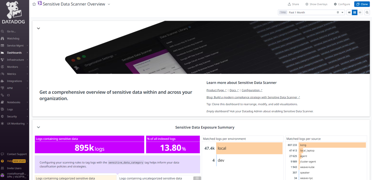 Log Sensitive Data Scrubbing and Scanning on Datadog - Vsceptre